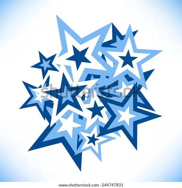 Group Stars Different Sizes Tapped Random Stock Vector (Royalty Free ...