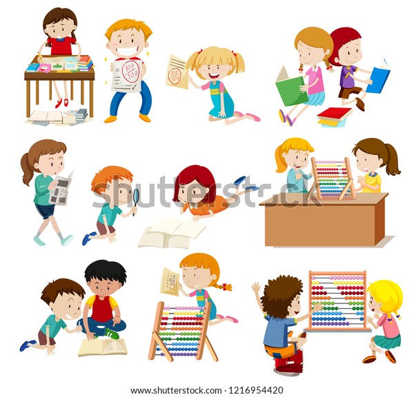 Group Students Activity Illustration Stock Vector (Royalty Free) 1216954420