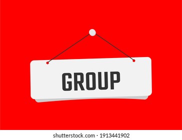 Group Text On Door Sign Stock Vector (Royalty Free) 1913441902 ...
