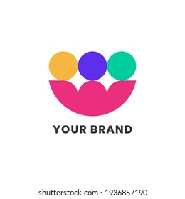 Group Three Logo Abstract Unique Simple Stock Vector (Royalty Free ...