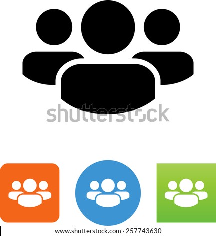 Group Three People Symbol Stock Vector (Royalty Free) 257743630 ...