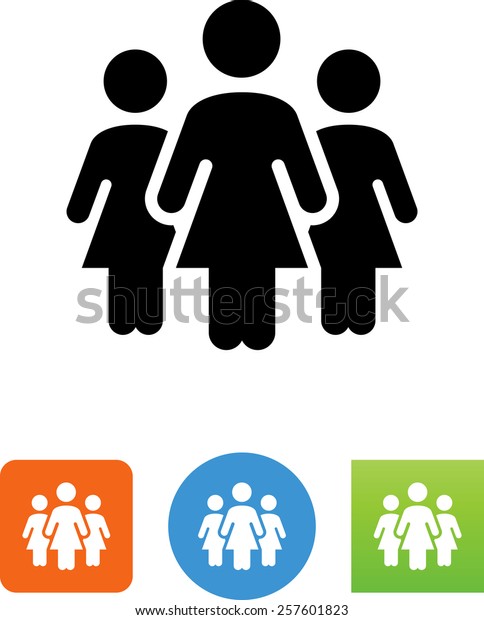 Group of three women icon