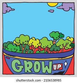 Grow Artwork Design Template Poster Stock Vector (Royalty Free) 2106538985