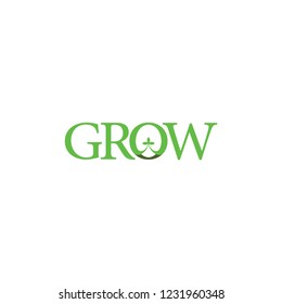 Vector Grow Logo Icon Stock Vector (Royalty Free) 1912731994