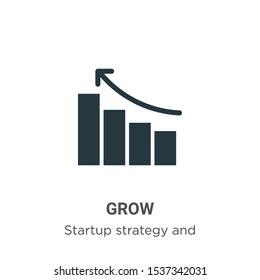 Grow Vector Icon On White Background Stock Vector (Royalty Free ...