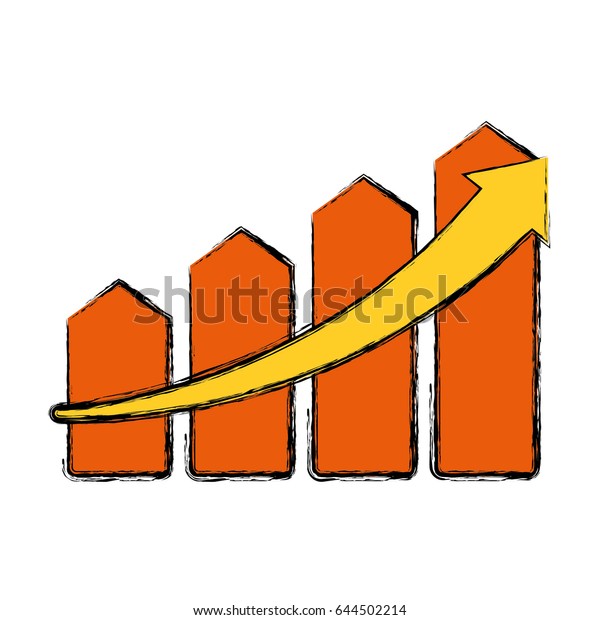 Growing Arrow Business Stock Vector (Royalty Free) 644502214