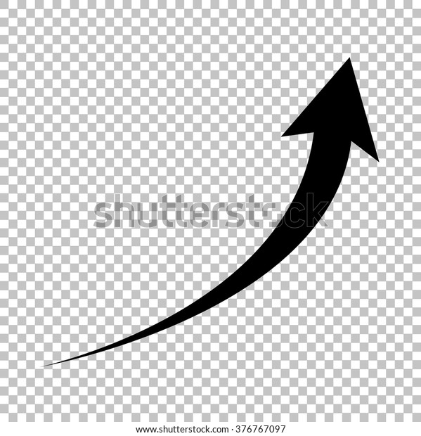 Growing Arrow Sign Flat Style Icon Stock Vector (Royalty Free ...