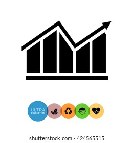 Growing Bar Chart Icon Stock Vector (Royalty Free) 424565515 | Shutterstock