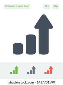 Growing Column Graph Sticker Icons Professional Stock Vector (Royalty ...