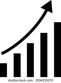 Growing Graph Icon Vector Diagram Symbol Stock Vector (Royalty Free ...