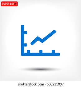 Growing Graph Line Vector Icon Stock Vector (Royalty Free) 530211037 ...