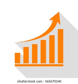 Vector Illustration Incremental Growth Positive Graph Stock Vector ...