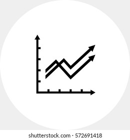 Growing Line Graphs Icon Stock Vector (Royalty Free) 572691418 ...
