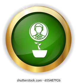 Growing Man Icon Stock Vector (Royalty Free) 655487926 | Shutterstock