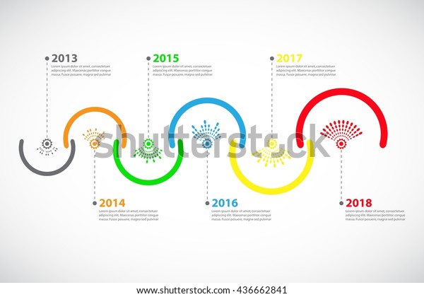 Growing Market Timeline Vector Infographic Template Stock Vector ...