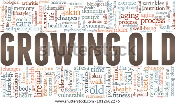 Growing Old Vector Illustration Word Cloud Stock Vector (Royalty Free ...