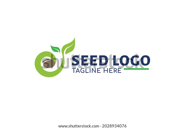 Growing Seed Logo Design Template Fit Stock Vector (Royalty Free ...