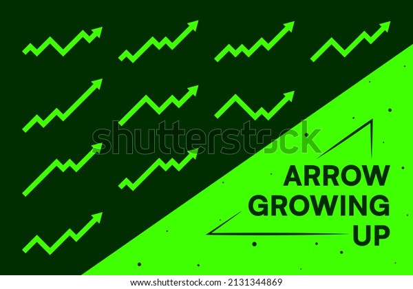 Growing Trends Business Vector Upwards Arrow Stock Vector (Royalty Free ...