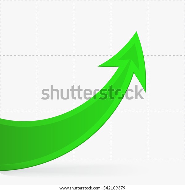 Growing Upwards Green Arrow Vector Illustration 库存矢量图（免版税）542109379 ...