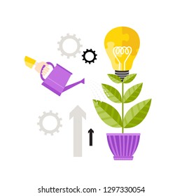 Grown Idea Flat Vector Illustration Web Stock Vector (Royalty Free ...