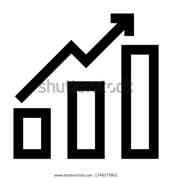 Growth Analytic Graph Chart Diagram Symbol Stock Vector (Royalty Free ...