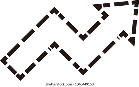Growth Arrow Mark Stock Vector (Royalty Free) 1040449153 | Shutterstock