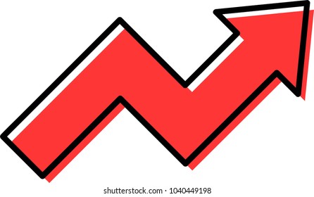 Growth Arrow Mark Stock Vector (Royalty Free) 1040449198 | Shutterstock