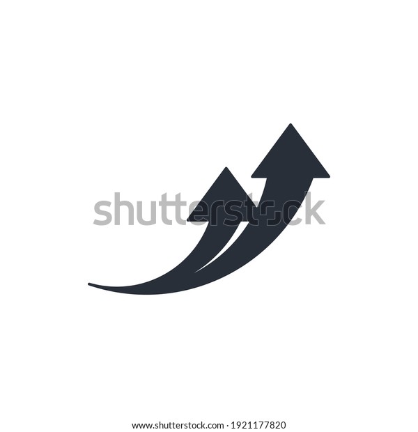 Growth Arrow Rising Double Effort Vector Stock Vector (Royalty Free ...