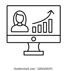 Growth Black Outline Vector Icon Stock Vector (Royalty Free) 2204104191 ...