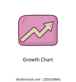 Growth Chart Filled Outline Icon Design Stock Vector (Royalty Free ...