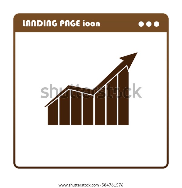 Growth Chart Icon Landing Page Stock Vector (Royalty Free) 584761576 ...