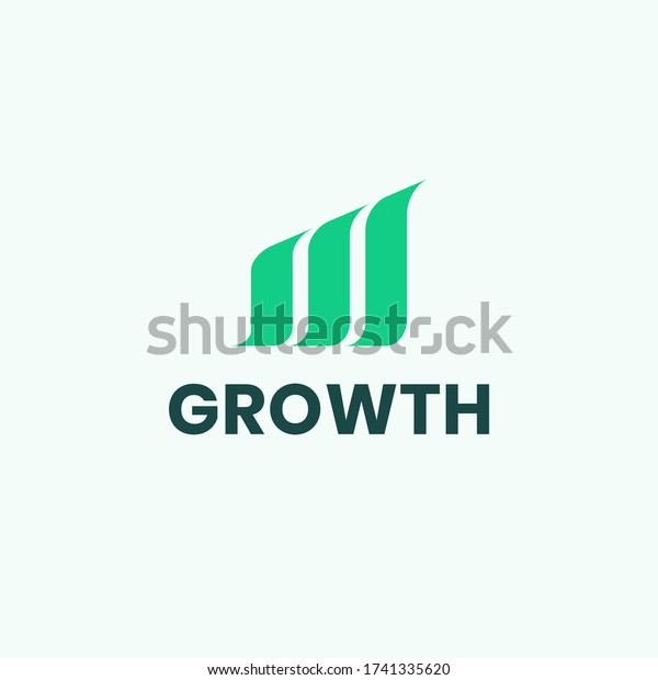 Growth Chart Logo Design Financial Trading Stock Vector (Royalty Free ...