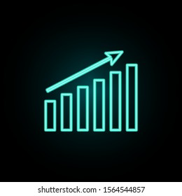 Growth Chart Neon Icon Simple Thin Stock Vector (Royalty Free ...