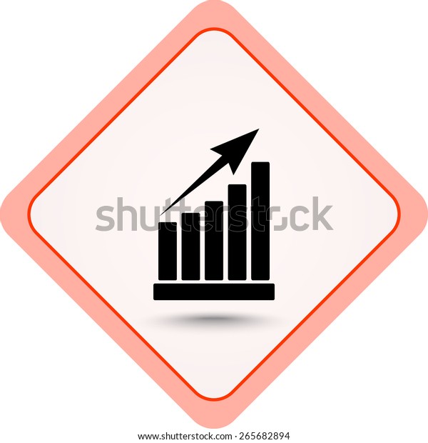 Growth Diagram Sign Icon Vector Illustration Stock Vector (Royalty Free ...
