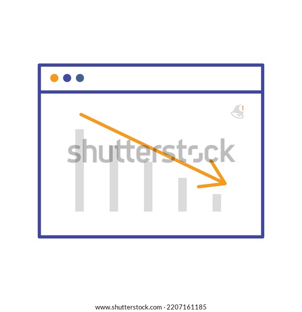 Growth Down Report Card Graph Vector 库存矢量图（免版税）2207161185 | Shutterstock