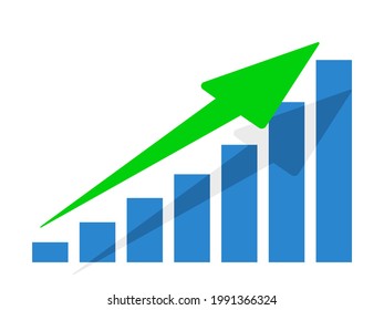 Growth Graph Green Arrow Business Success Stock Vector (Royalty Free ...