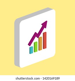 Infographic Chart Icon Growing Graph Simbol: vector de stock (libre de ...