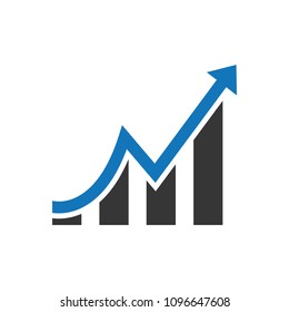 Growth Icon Blue Stock Vector (Royalty Free) 1096647608 | Shutterstock
