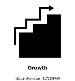 Growth Icon Vector Isolated On White Stock Vector (Royalty Free ...