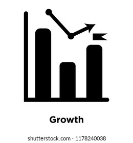 Growth Icon Vector Isolated On White Stock Vector (Royalty Free ...