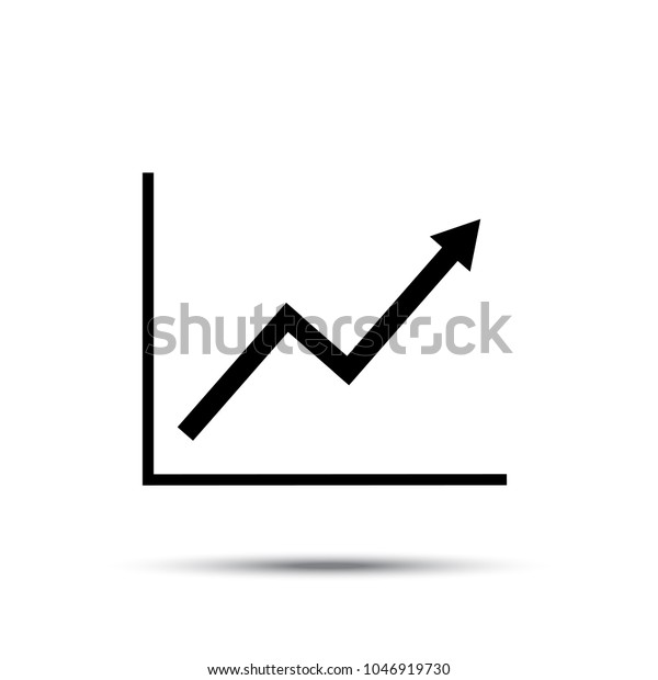Growth Line Chart Icon Growing Diagram Stock Vector (Royalty Free ...