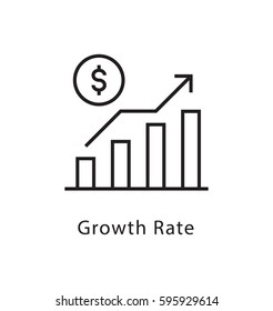 Growth Rate Vector Line Icon Stock Vector (Royalty Free) 595929614 ...