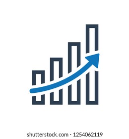Growth Report Icon Stock Vector (Royalty Free) 1245692962