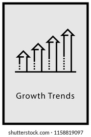 Growth Trends Vector Icon Stock Vector (Royalty Free) 1158819097 ...