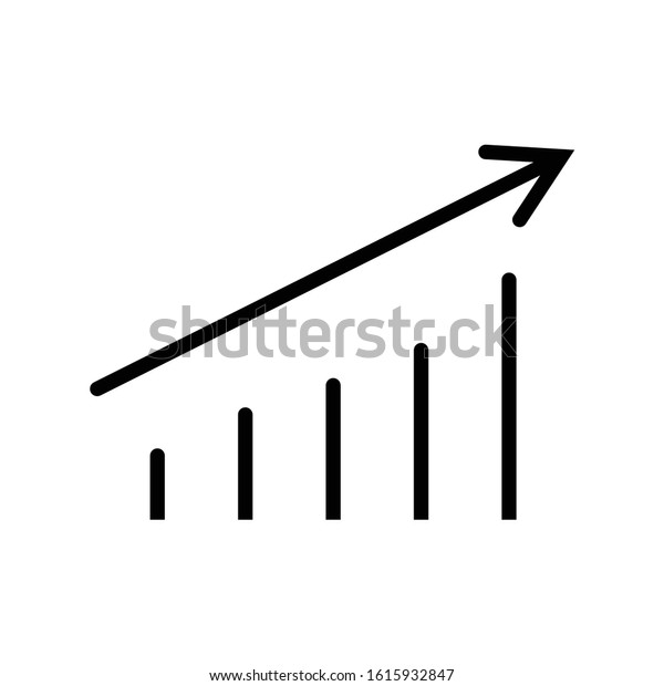 Growth Vector Diagram Black Arrow Going Stock Vector (Royalty Free ...