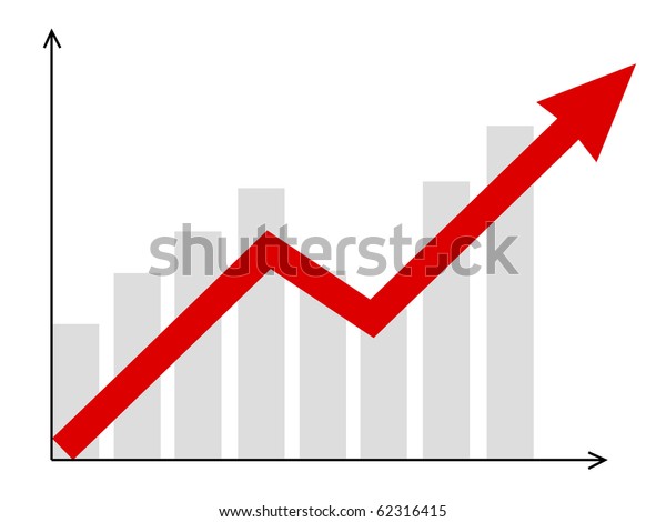 Growth Vector Diagram Red Arrow Going: vetor stock (livre de direitos ...