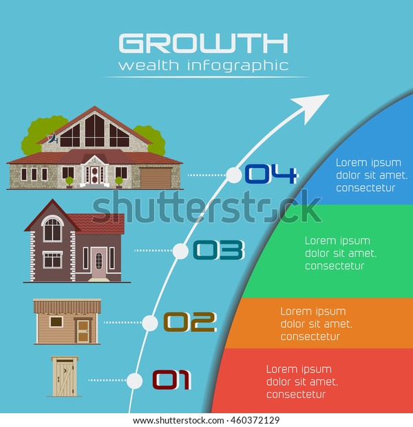 Growth Wealth Infographic Eps10 Stock Vector (Royalty Free) 460372129