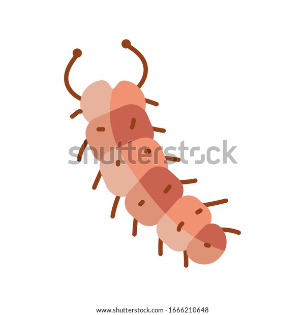 Grub Insect Icon Over White Background Stock Vector (Royalty Free ...