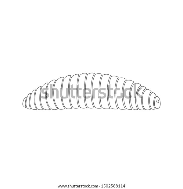 Grub Silhouette Outline Vector Icon Stock Vector (Royalty Free ...