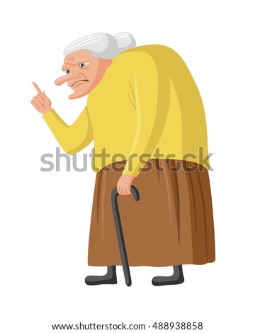 Grumpy Old Lady Cartoon Clipart | Free download on ClipArtMag